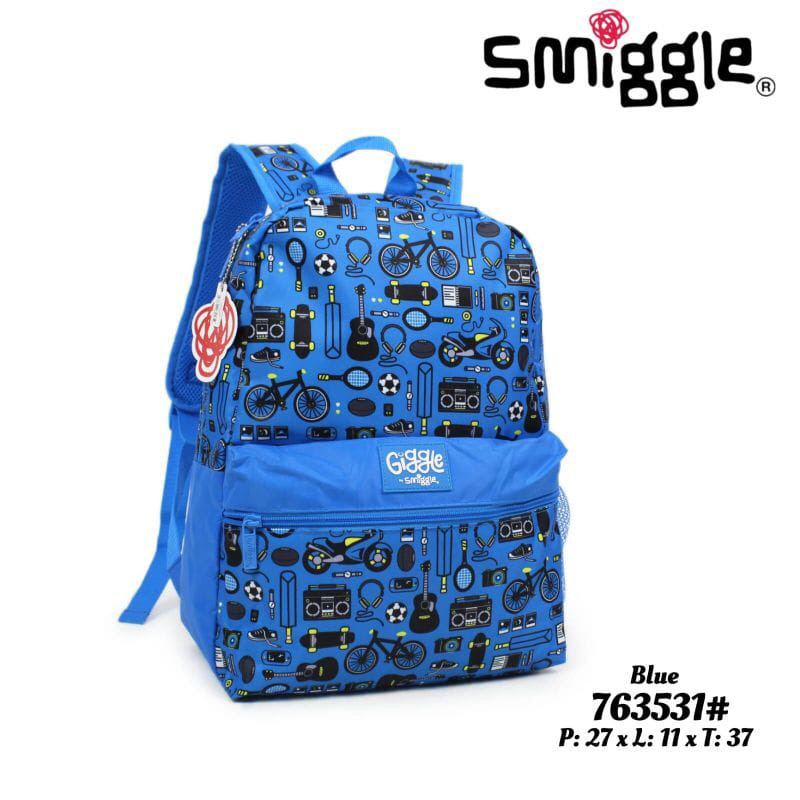 Jual Smiggle Blue Giggle Backpack | Shopee Indonesia