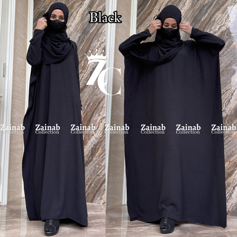 Jual ABAYA WARNA BASIC KRINGKEL KAFTAN NAURA | Shopee Indonesia