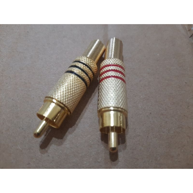 Jual jack rca gold 1set | Shopee Indonesia