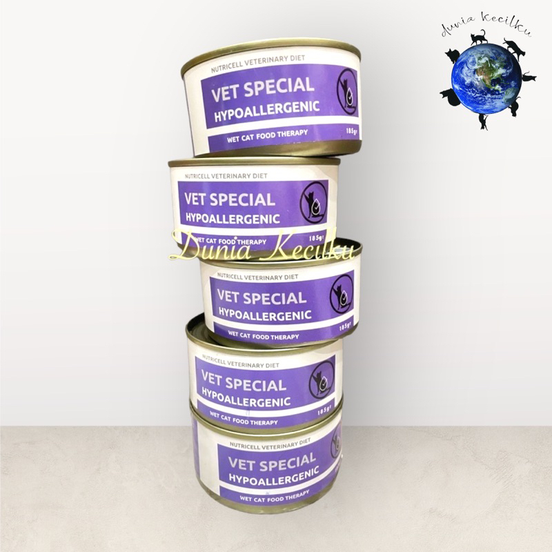 Jual Nutricell Vet Hypoallergenic CAT 185gr | Shopee Indonesia