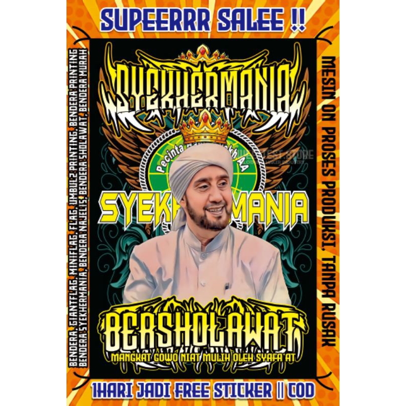 Jual BENDERA SYEKHERMANIA FULL PRINTING 120X80 | Shopee Indonesia