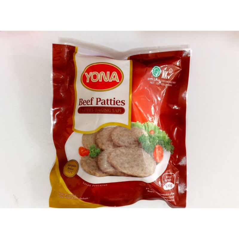 Jual yona beef patties 500gr patties daging sapi | Shopee Indonesia