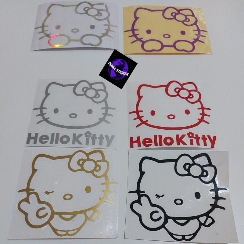 Jual Stiker Hello Kitty Sticker Cutting Stiker Viral Motor Murah Anti ...