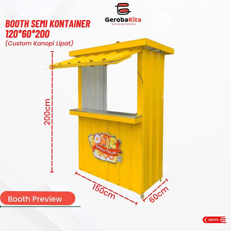 Jual Booth Semi Container/ Booth Makanan Minimalis | Shopee Indonesia