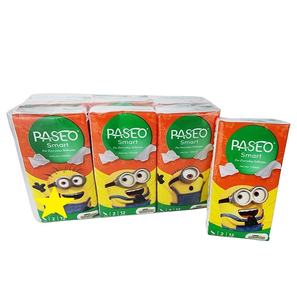 Jual PASEO TISSUE SMART FACIAL POCKET 6 PAK x 12 SHEETS 2 PLY HANKY ...