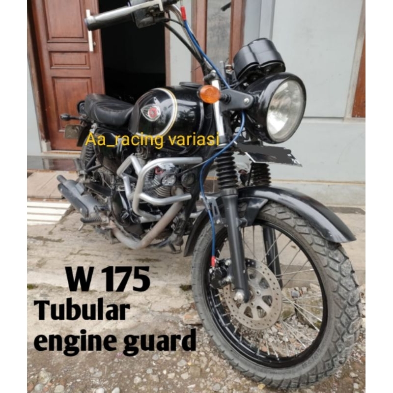 Jual Tubular engine guard kawasaki W 175 free lampu sorot | Shopee ...