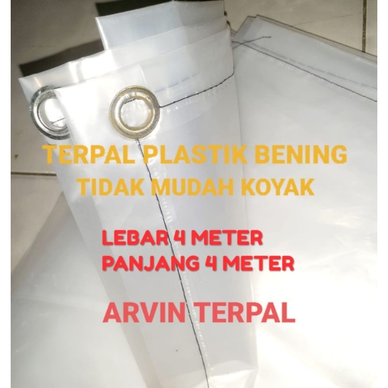 Jual Terpal Plastik Bening Transparan 4x4 terpal tutup barang terpal ...