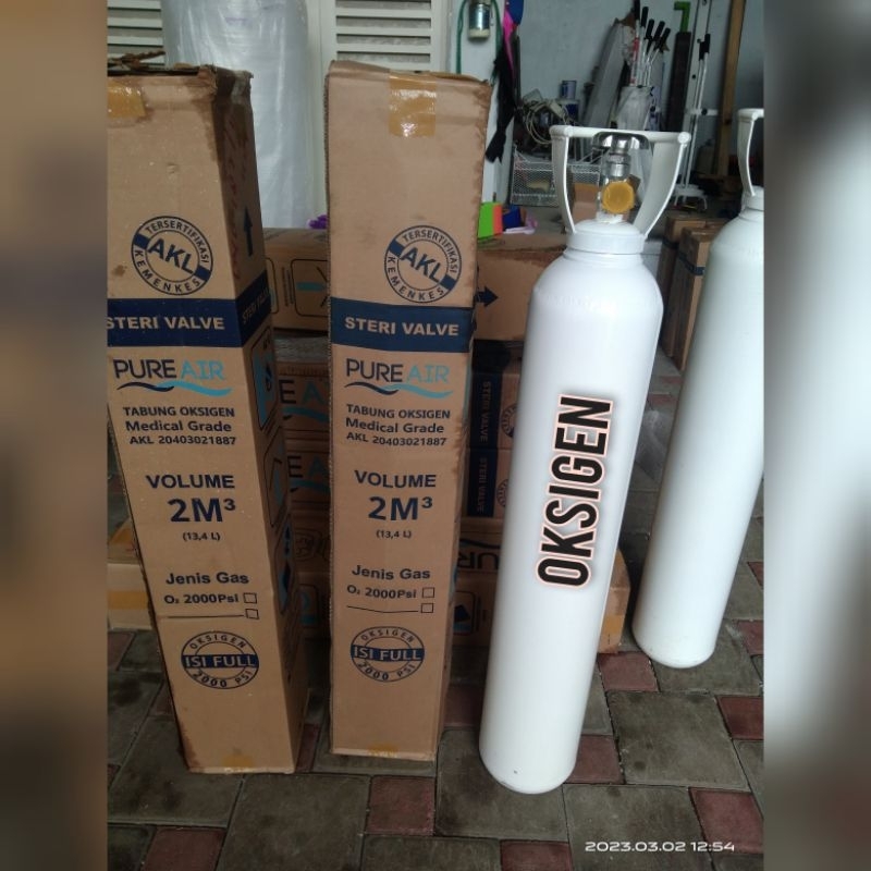 Jual Tabung oksigen las 2m3 baru + isi cocok untuk oksigen Las | Shopee ...