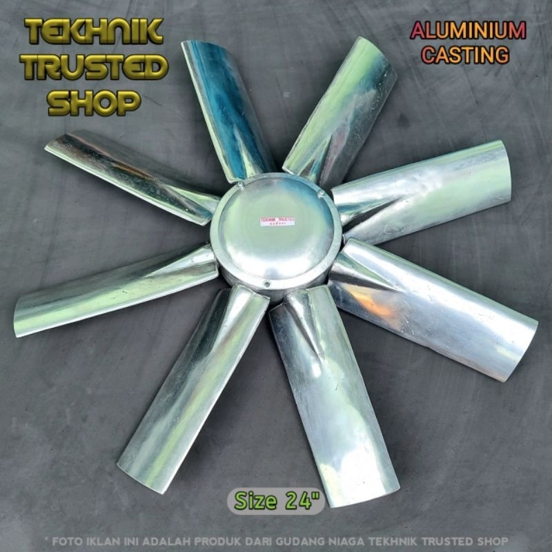 Jual Blade baling kipas axial 24" Blower fan aluminium casting 8 Daun ...