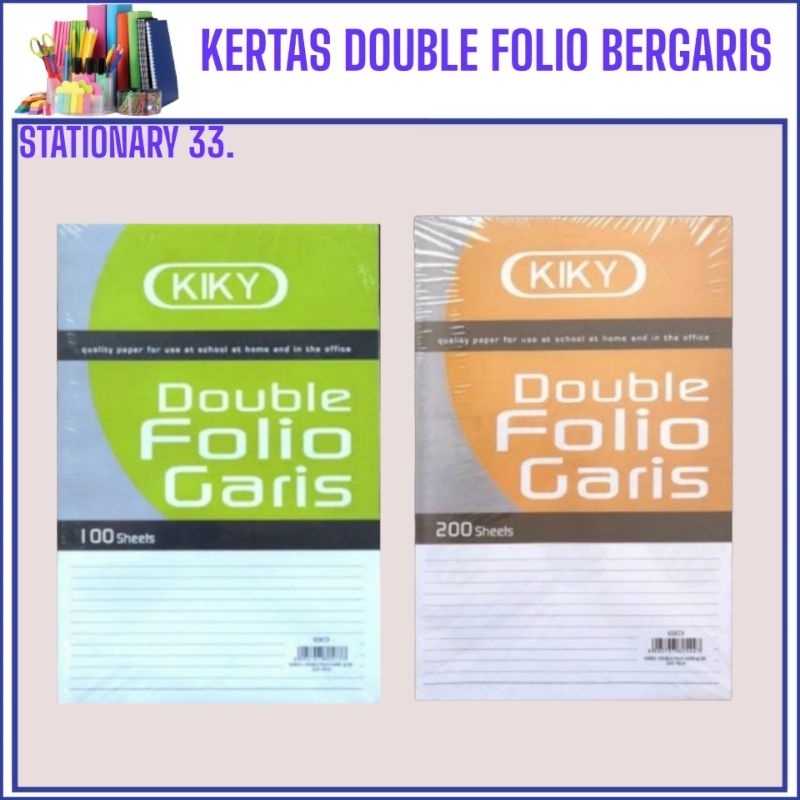 Jual Kertas Double Folio Bergaris / Double Polio Garis Kiky Isi 50 ...