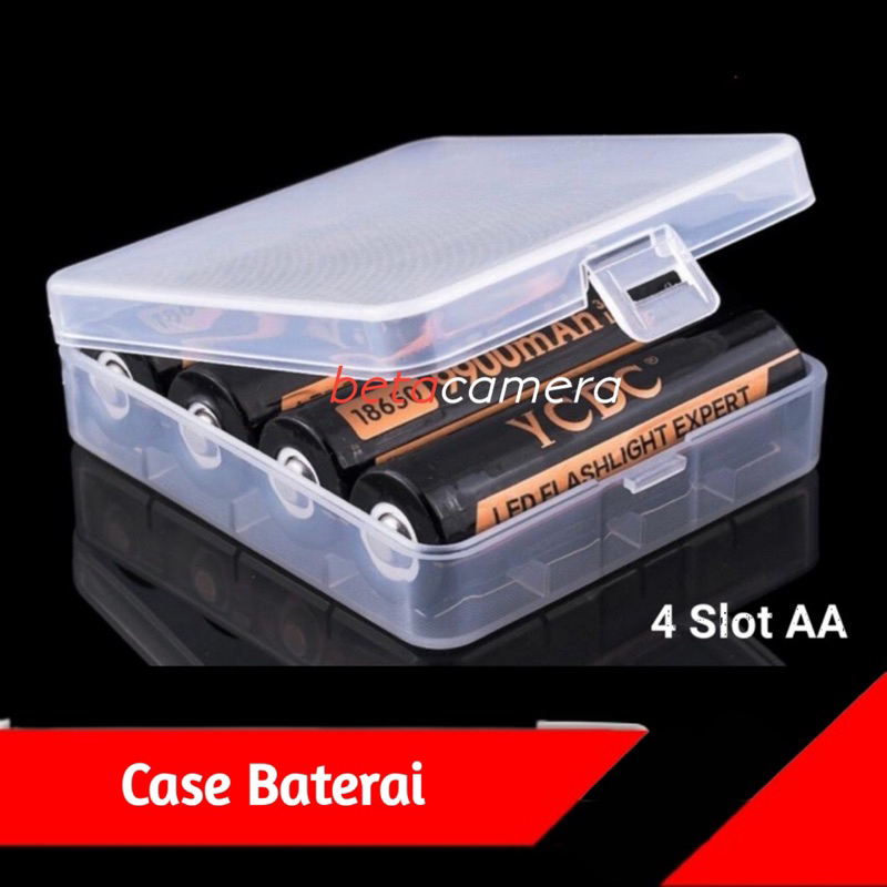 Jual Battery Case Kotak Tempat Simpan Baterai AA AAA 4 Slot Kotak ...