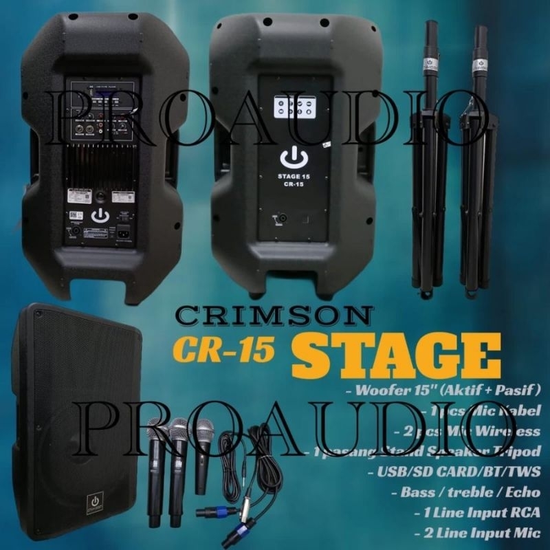 Jual SPEAKER AKTIF PASIF CRIMSON STAGE 15 STAGE15 STAGE CR15 ORIGINAL | Shopee Indonesia