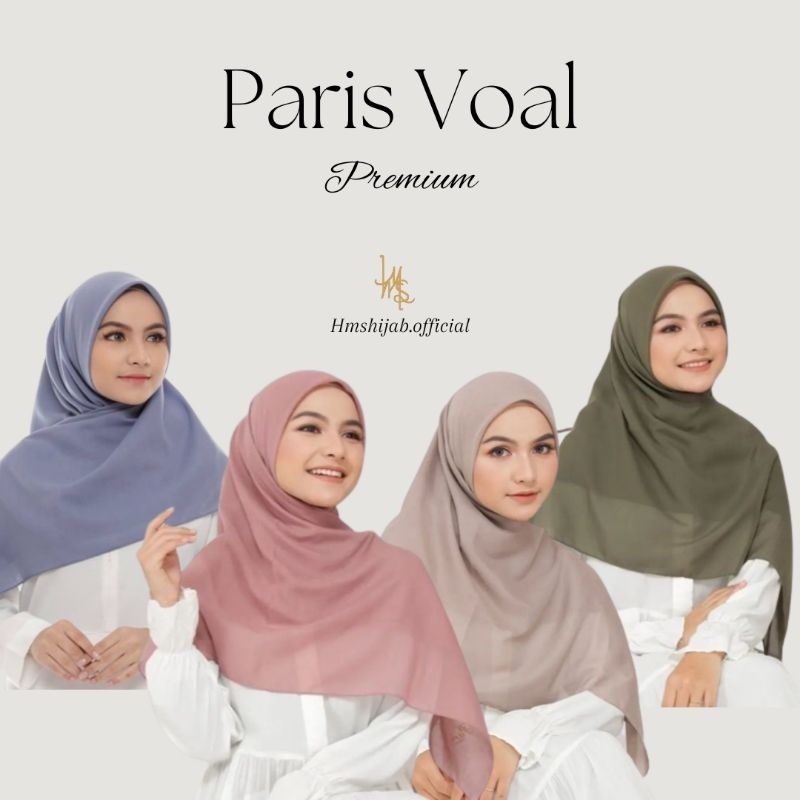 Jual Jilbab Paris Premium / Jilbab Voal Paris / Segiempat Paris Premium ...