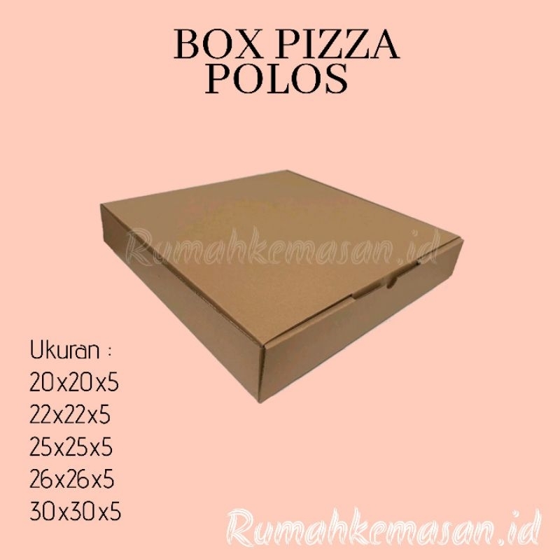 Jual BOX PIZZA POLOS 22x22 / DUS PIZZA POLOS E FLUTE 22x22 | Shopee ...