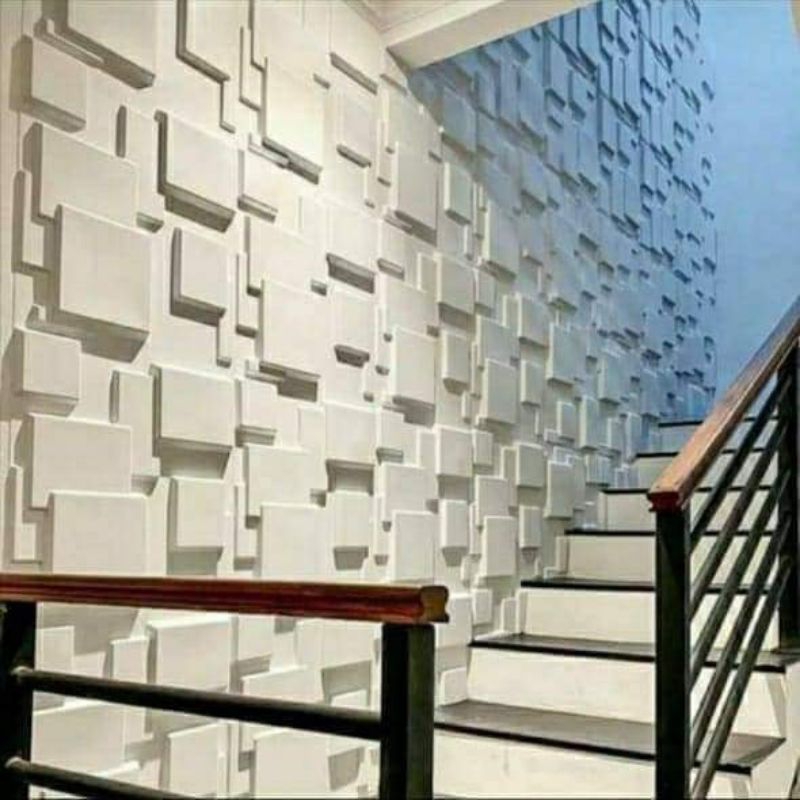 Jual wall panel 3D ornamen dinding | Wallpaper dinding beton Harga ...