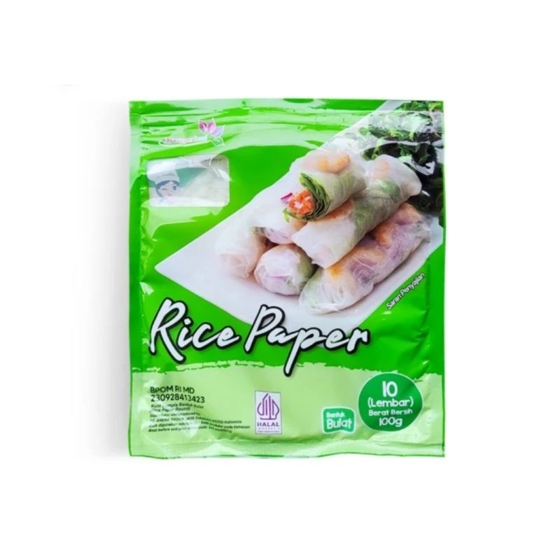 Jual Rice paper kulit lumpia spring roll vietnam 22cm BANH TRANG rice ...