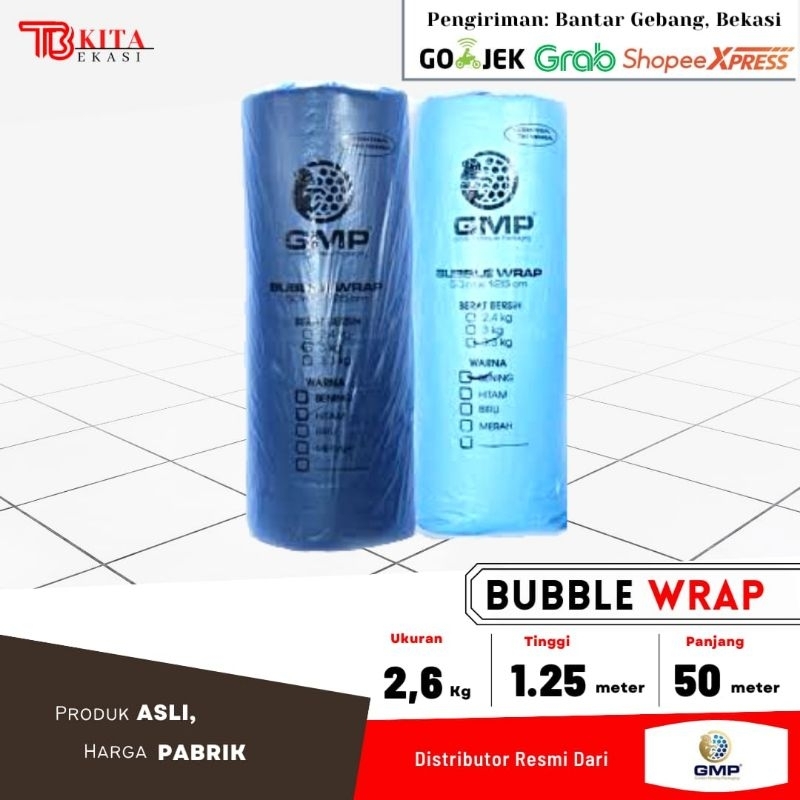 Jual GMP /BUBBLE WRAP GMP 125 CM X 50 METER 2,6 KG / BUBBLE WRAP 2.6 KG ...