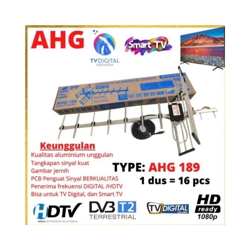 Jual Antena TV digital + kabel AHG 189 Antena outdoor digital | Shopee Indonesia