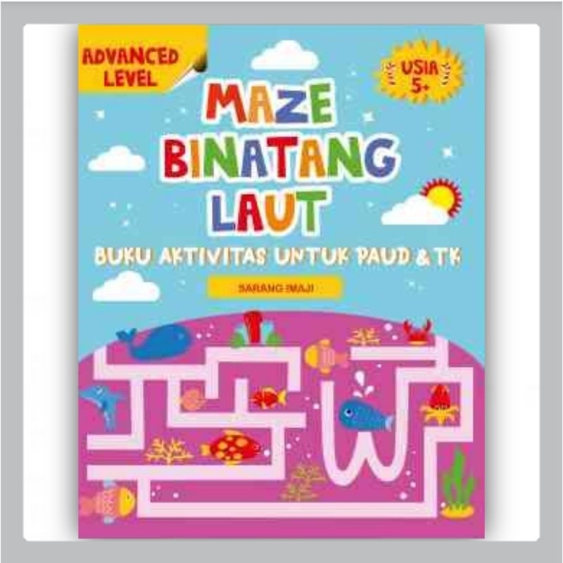 Jual Buku Anak Maze Binatang Laut, Buku Aktivitas untuk PAUD dan TK ...