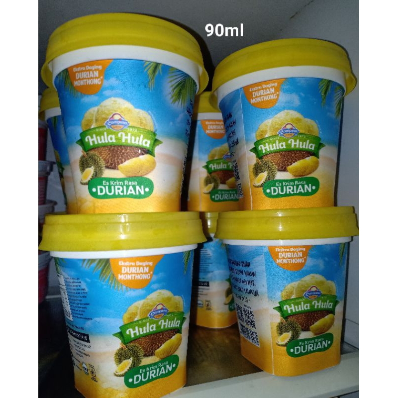Jual campina hula hula es krim rasa durian 90ml | ekstra daging durian ...