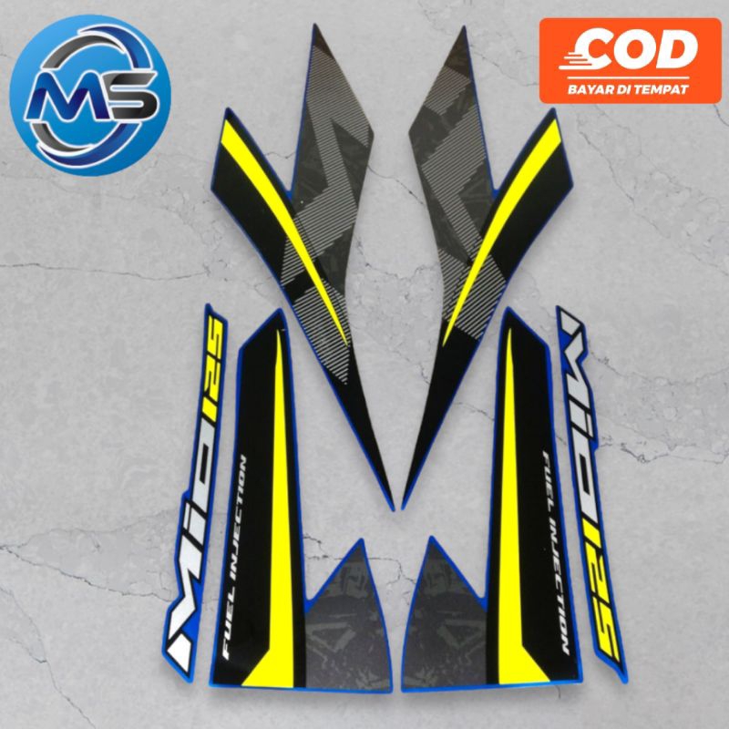 Jual Stiker Striping Motor Mio M3 125 2018 2019 Biru Sticker Lis Body ...