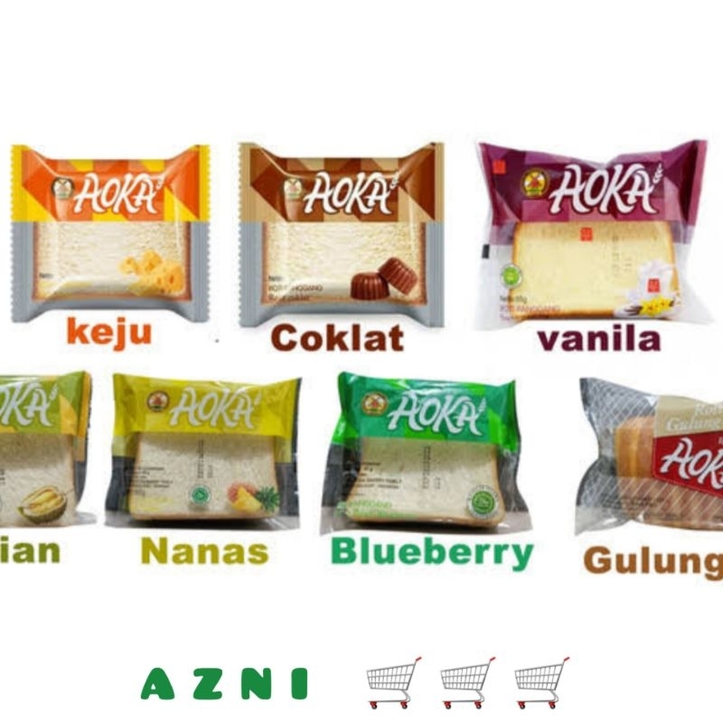 Jual AOKA Roti Panggang All Varian 1 Pcs | Shopee Indonesia