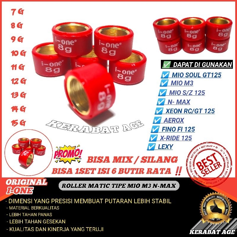 Jual ROLLER ( M3 ) ROLER LOLER RACING NMAX AEROX MIO M3 FINO 125 LEXI ...
