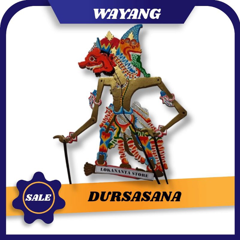 Jual DURSASANA/ DURSOSONO TOKOH WAYANG KULIT WAYANG KARTON KERTAS ...