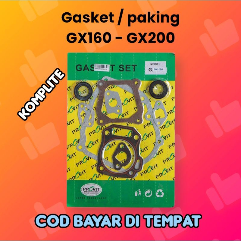 Jual Paking set GX 160/200 gasket lengkap engine OHV diesel sedot air ...