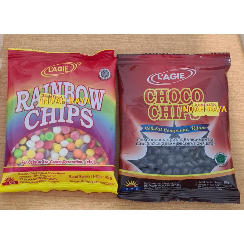 Jual CHOCO CHIPS/ RAINBOW CHIPS 45g | Shopee Indonesia