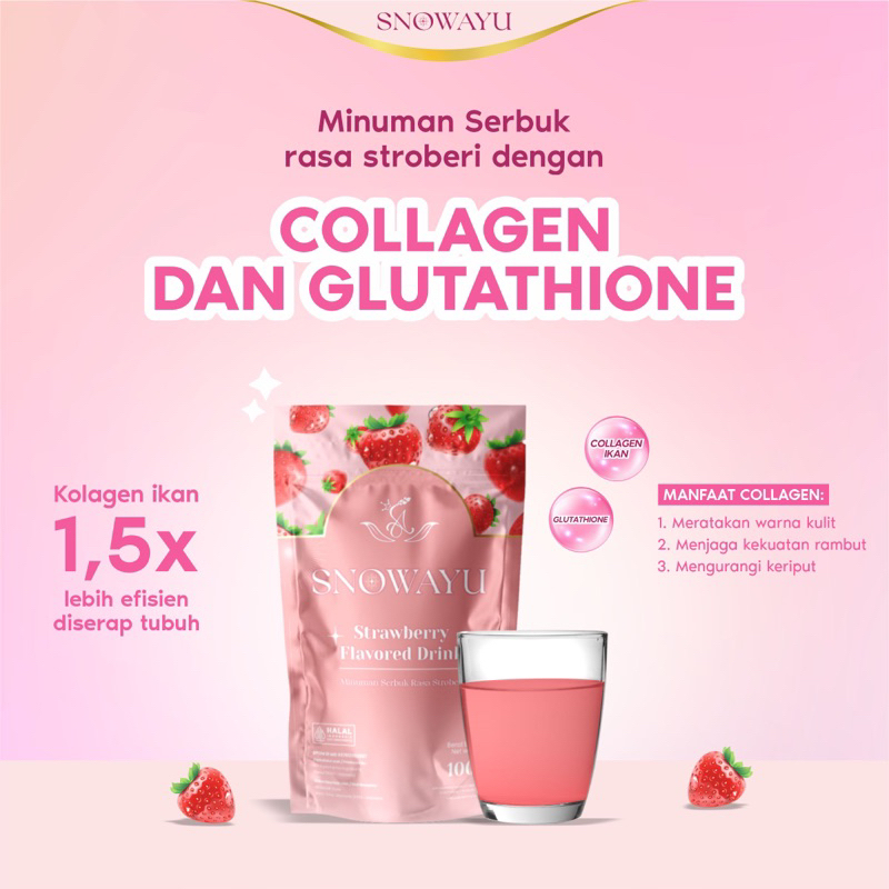 Jual 100G SNOWAYU COLLAGEN DRINK MINUMAN GLUTATHIONE DAN KOLAGEN | MINUMAN BOOSTER PENCERAH ...
