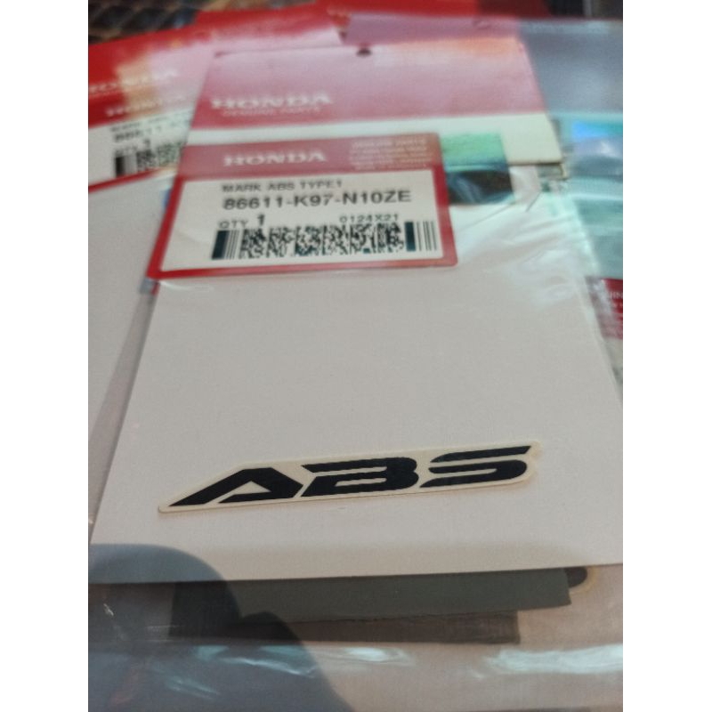Jual Mark ABS TYPE 1 Emblem Sticker ABS Original Honda Genuine Parts ...