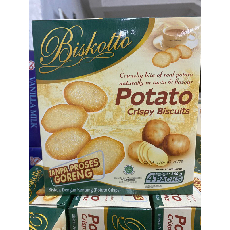 Jual Biskoto Potato Crispy Biskuit Box 360g | Shopee Indonesia