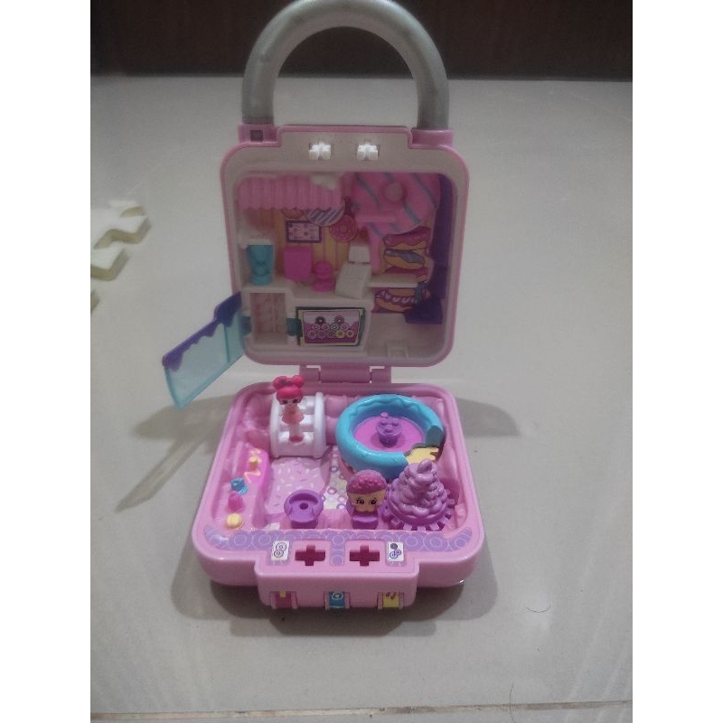 Jual shopkins moose lil secrets mini playset donat stop shop | Shopee ...