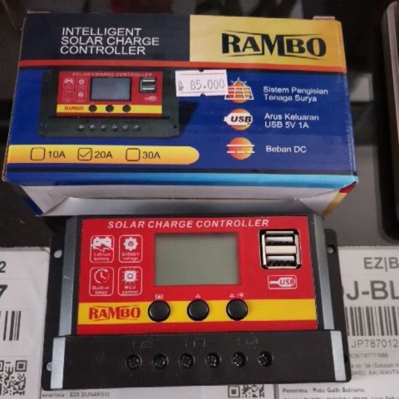 Jual Solar charge controller 10A 20A 30A Rambo Kontrol solar panel ...