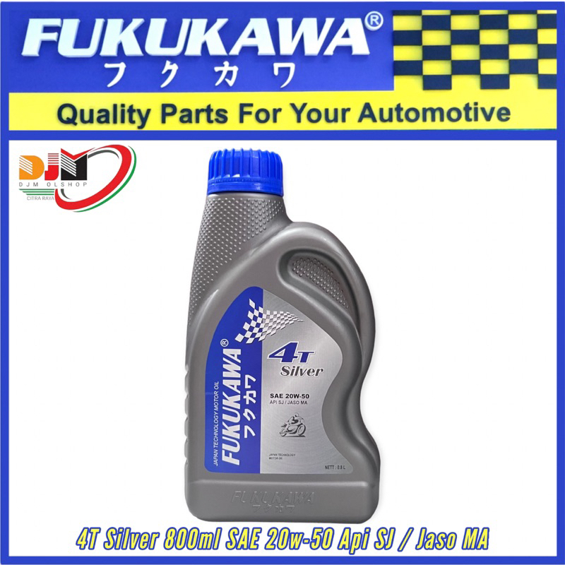 Jual Oil Mesin Fukukawa 4T Silver Isi 800ml For 4tak Bebek SAE 20W-50 ...