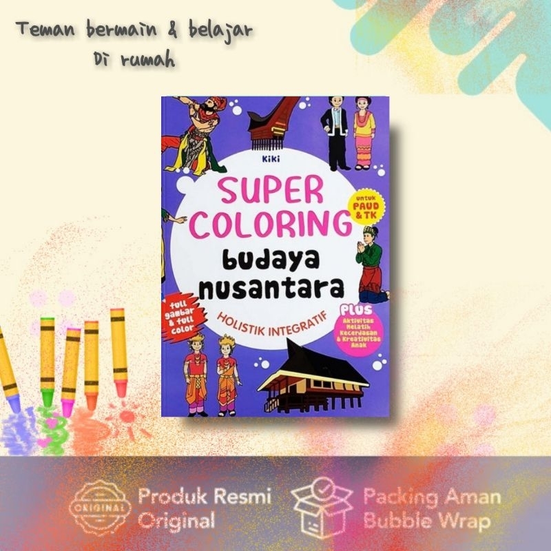 Jual Buku mewarnai super coloring budaya nusantara | Shopee Indonesia