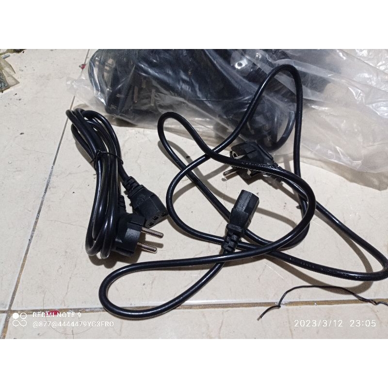 Jual Kabel AC CPu komputer 1.5mter 10a/250v 3x0.75mm baru dan yang ...