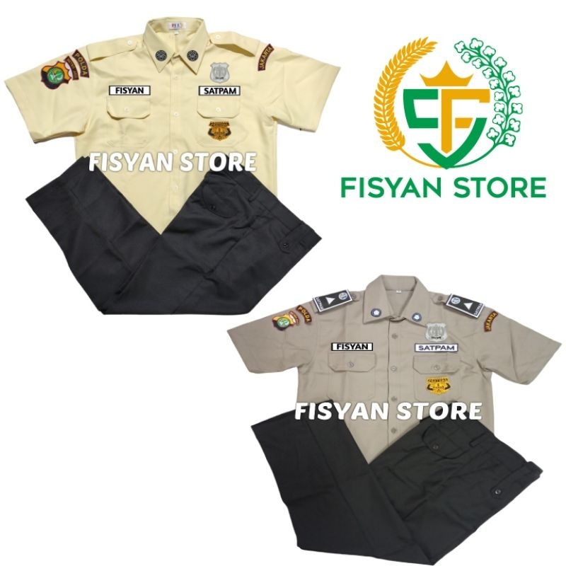 Jual Seragam PDH Security Krem | Seragam PDH Satpam Coklat Terbaru | Shopee Indonesia