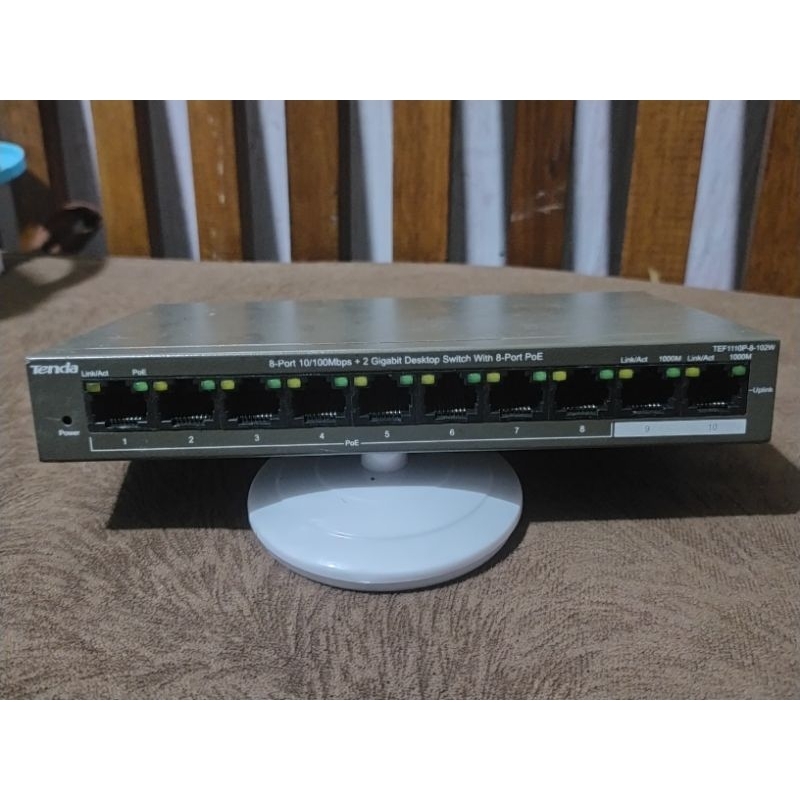 Jual Switch hub Poe Tenda (8Port Poe + 2Port Gigabit) | Shopee Indonesia