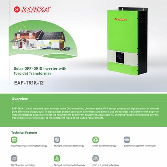 Jual KENIKA SOLAR INVERTER 12V 1000W HYBRID OFF-GRID TOROIDAL [EAF-TR1K ...