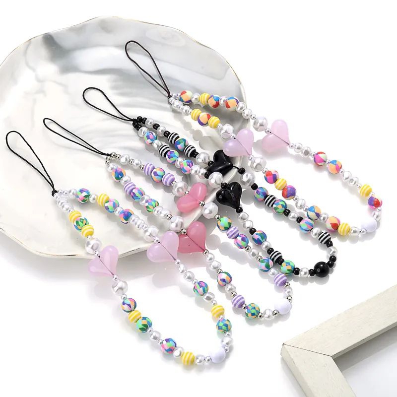 Jual SQL SHOP Gantungan hp manik manik love | Phone strap ala korea ...