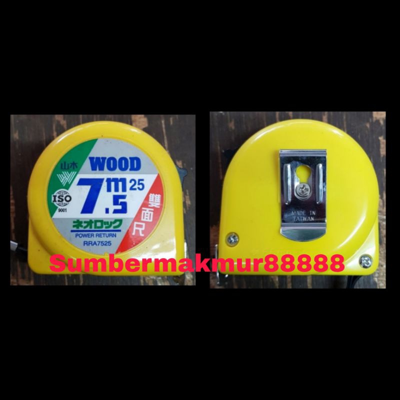 Jual Meteran WOOD 7,5 mtr Roll Meter | Shopee Indonesia