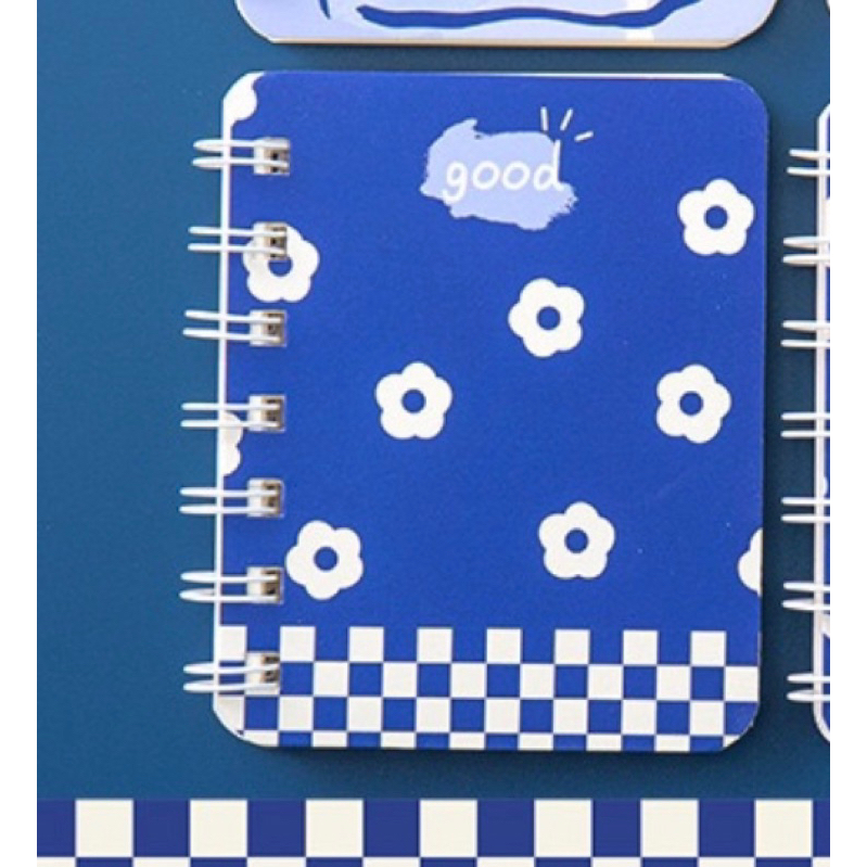 Jual notebook a7 BERGARIS note book notes ring spiral motif bunga hati ...