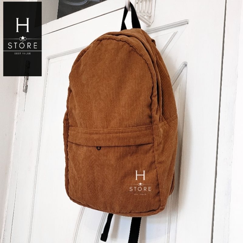 Jual Tas ransel corduroy bagpack corduroy tas ransel sekolah | Shopee ...
