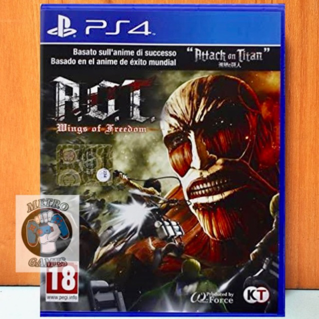 Jual Attack on Titan PS4 Kaset Attack on Titan Wings of Freedom Playstation PS 4 5 CD BD Game ...