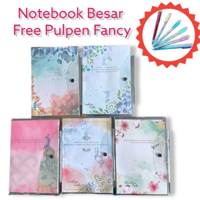 Jual Creative notebook/buku catatan/note book/note book plus pulpen ...