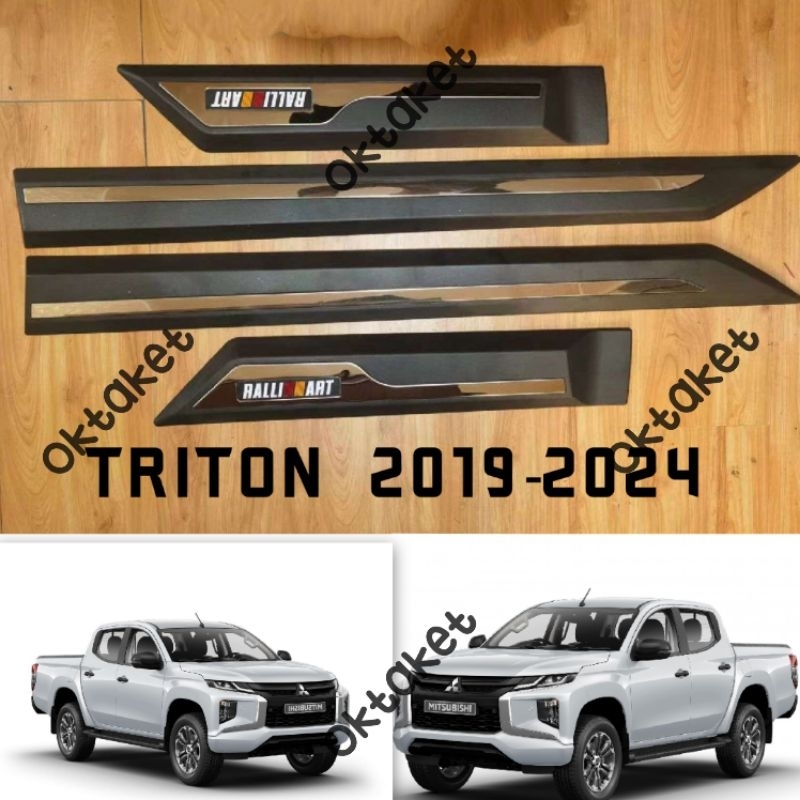 Jual list body samping Mitsubishi Triton 2019 2020 2023 Model Ralliart ...