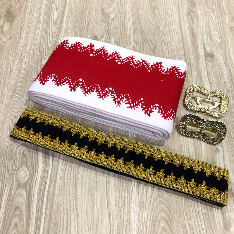 Jual set sabuk motif sindur merah putih | sabuk sindur | sabuk manten ...
