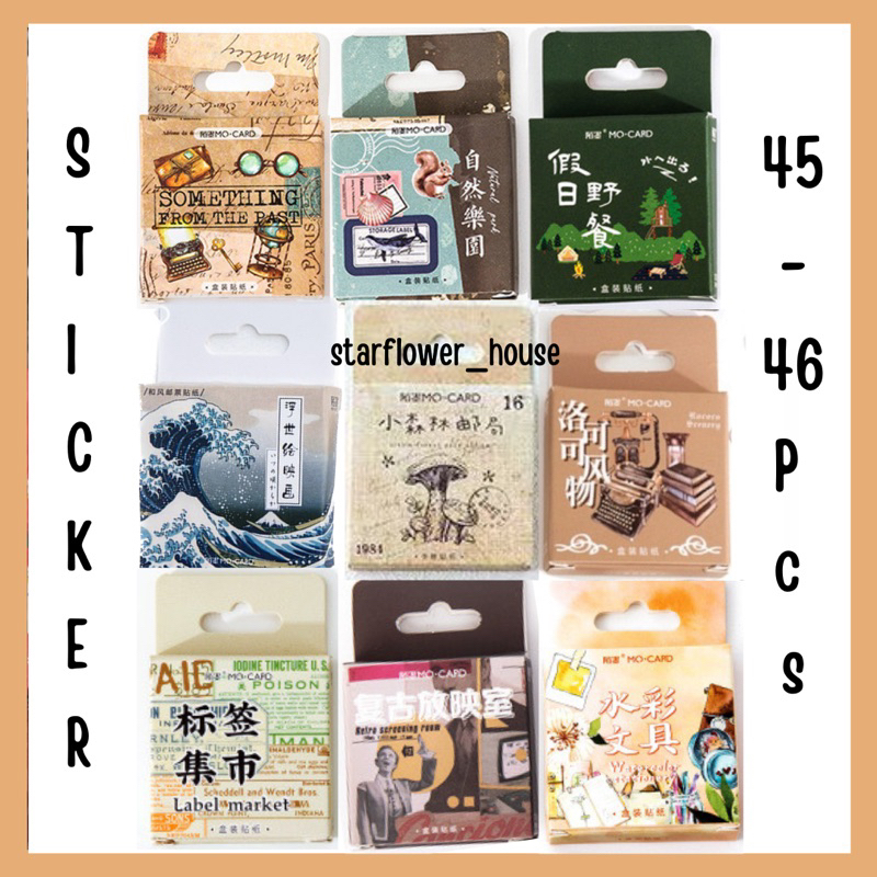 Jual 45pcs Stiker Aesthetic Box Lucu Murah Dekorasi Hias Diary/Journal ...